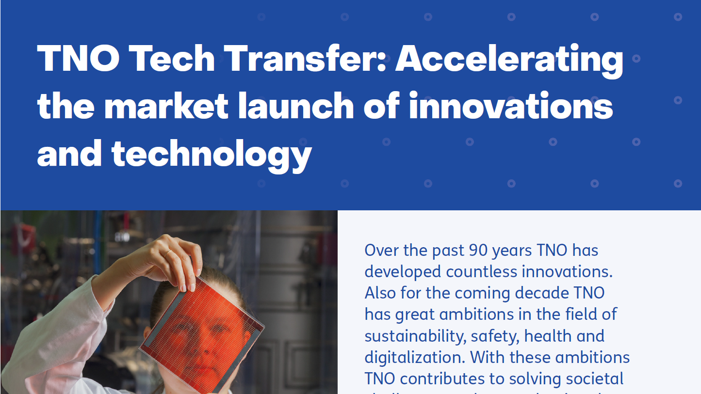 Fact Sheet Tech Transfer - TNO Ventures